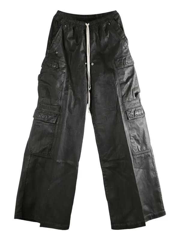 Rick Owens Denim Double Cargo Jumbo Pant - Black