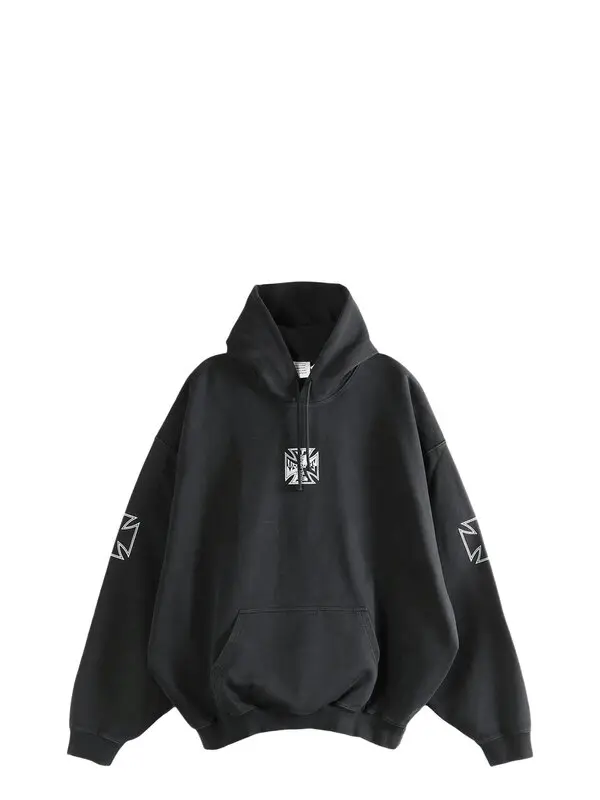 Vetements Logo Graphic Hoodie - Black