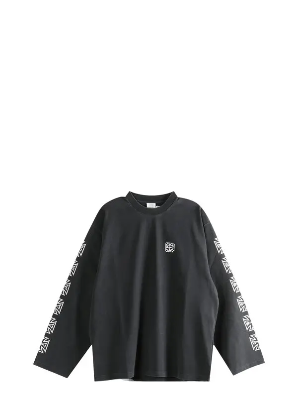 Vetements Biker Cross Sleeve Sweatshirt - Black