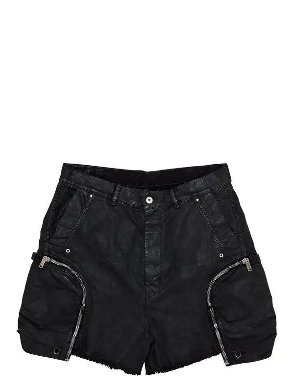 Rick Owens Stefan Denim Cargo Shorts - Black