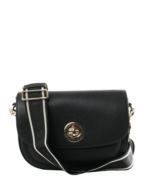 Marc Jacobs Signet Turnlock Saddle Bag - Black