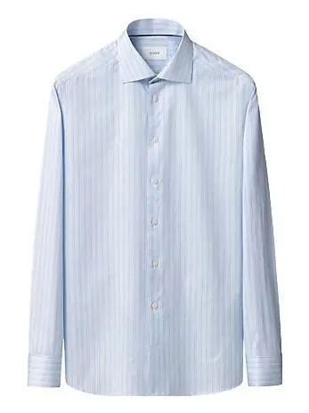 Eton Signature Twill Fit Signature Contemporary-fit Cotton Shirt - Light Blue