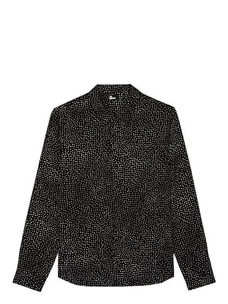 The Kooples Polka-dot Long-sleeved Woven Shirt - Black White