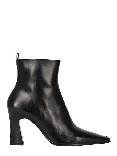 The Kooples Pointed-toe Heeled Leather Ankle Boots - Black