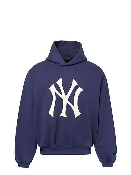 Fear Of God Mlb Yankees Graphic Cotton Hoody - Dark Sapphire