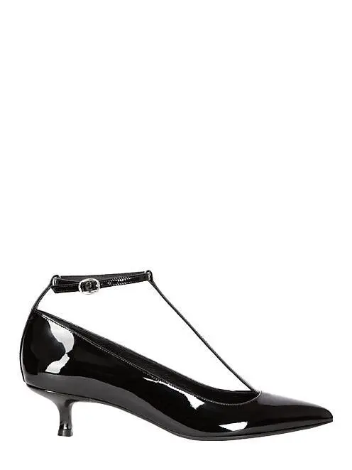 The Kooples Pointed-toe Patent-leather Courts - Black