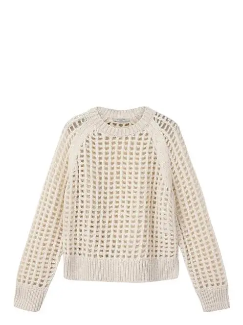 ALLSAINTS Suniva Open-stitch Wool-alpaca Blend Jumper - Chalk White