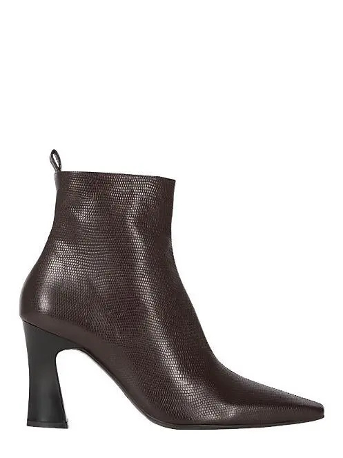 The Kooples Pointed-toe Leather Heeled Ankle Boots - Brown