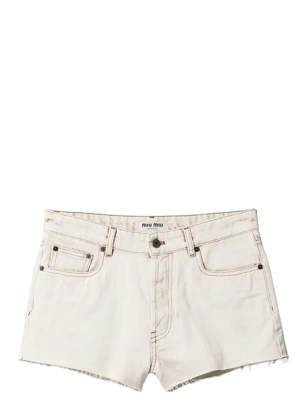 Miu Miu Denim Shorts - White