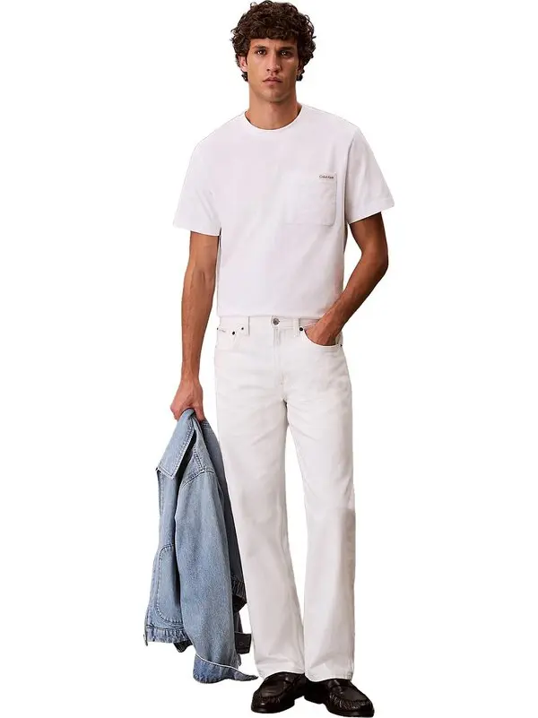 Calvin Klein 90s Straight Jeans - Chalk White