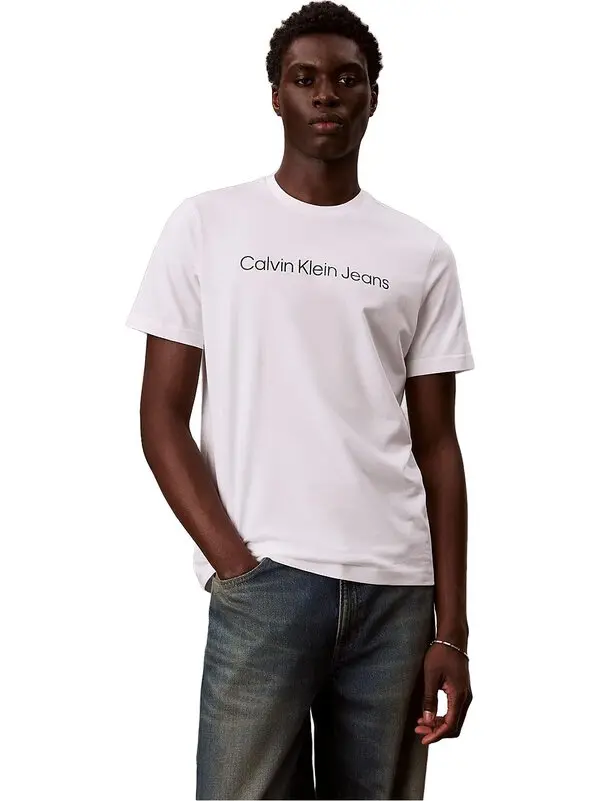 Calvin Klein Foil Logo Graphic Classic T-shirt - Bright White