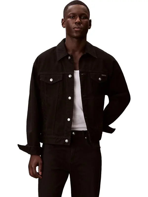 Calvin Klein 90s Denim Trucker Jacket - Ck Classic Black
