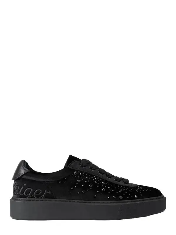 Kurt Geiger Crystal-embellished Albion Retro Sneakers - Black