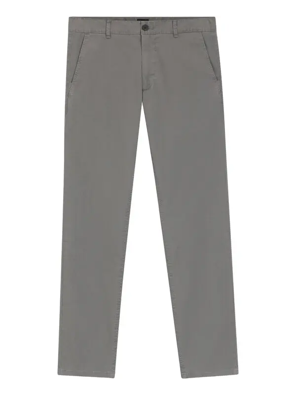BOSS Slim-fit Chinos In Printed Stretch-cotton Twill - Silver