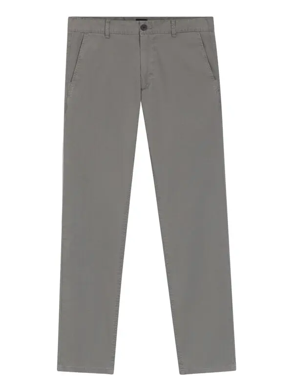BOSS Slim-fit Chinos In Printed Stretch-cotton Twill - Silver