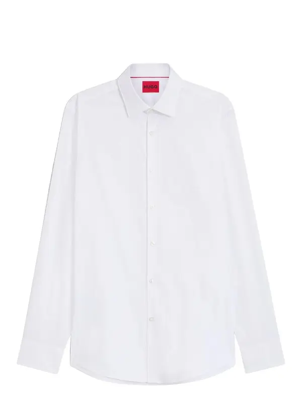 Hugo Slim-fit Shirt In Oxford Cotton - White