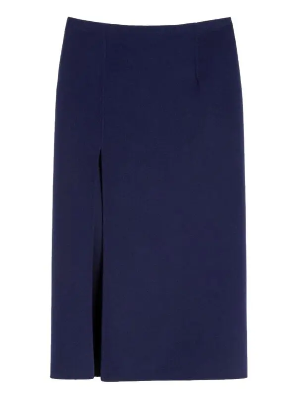Max Mara Long Double-faced Wool Midi Skirt - Ultramarine