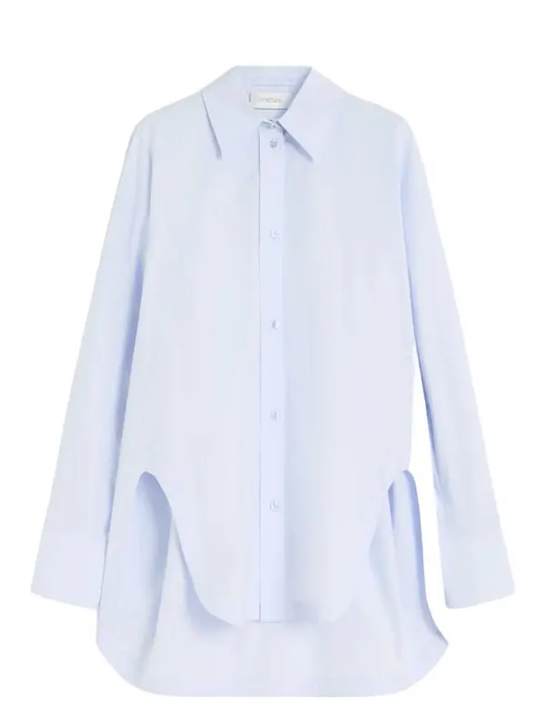 Max Mara Poplin Kimono-style Tunic - Avio