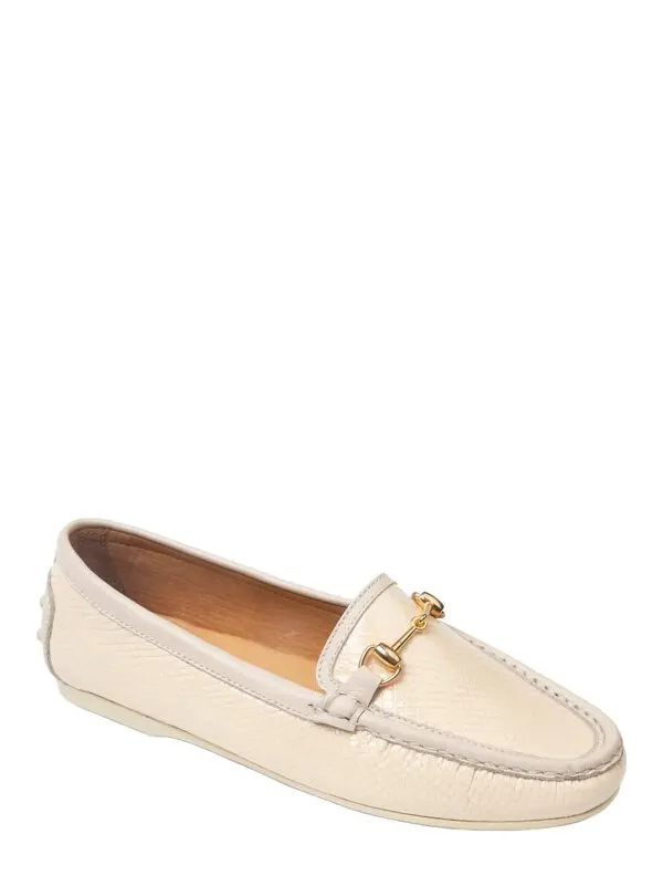 PATRICIA GREEN Finn Driving Shoe - Cream Snake Leather