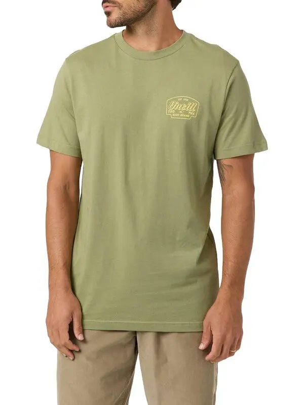 O'Neill Classic Fit Locksmith Graphic T-shirt Fit - Oil Green