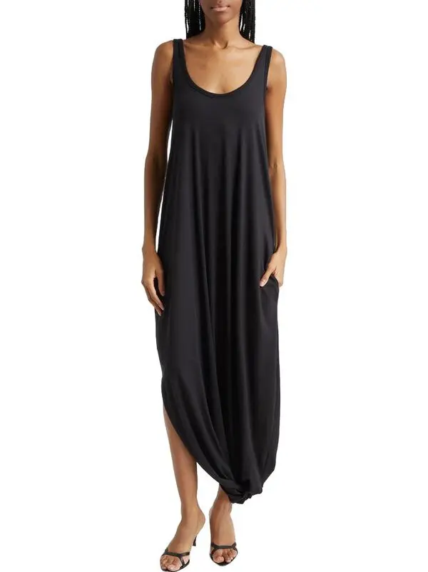 Ramy Brook Ellison Knot Hem Tank Dress - Black