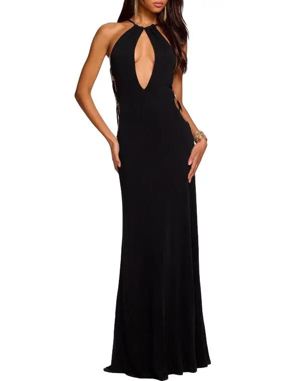 Ramy Brook Cutout Detail Body-con Gown - Black