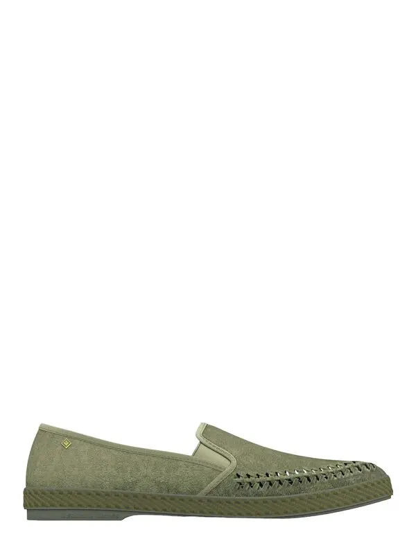 Rivieras Slip-on Woven Moccasin - Muted Green