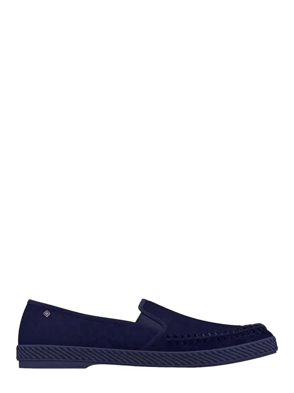 Rivieras Split Toe Moccasins - Navy