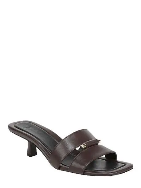 Vince Piper Kitten Heel Sandal - Ganache