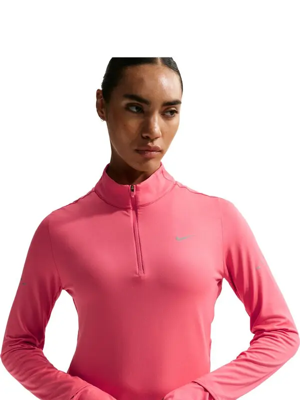 Nike Swift Dri-fit Uv 1/4-zip Running Top - Pink