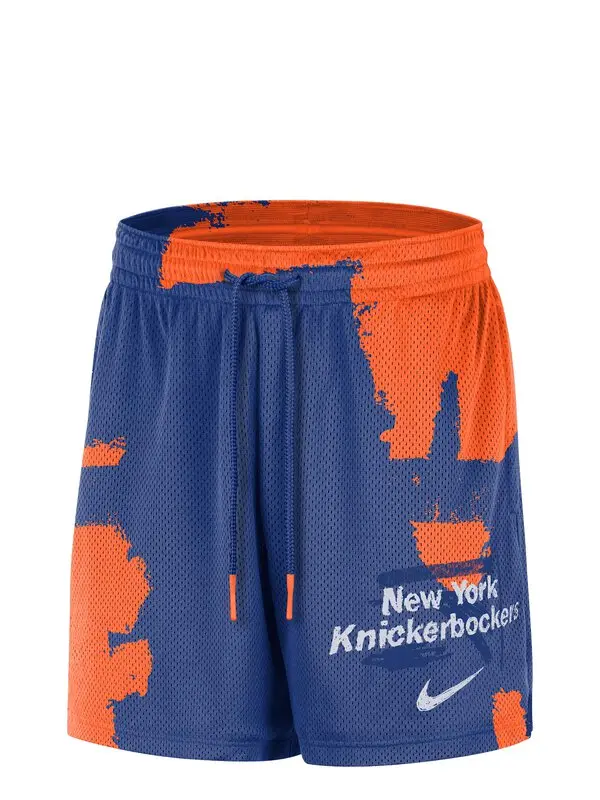 Nike New York Knicks Courtside Jordan Dri-fit Nba Mesh Practice Shorts - Blue