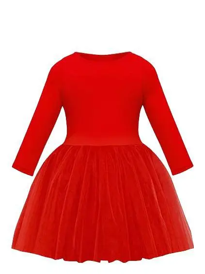MINI CELEBRITIES Cotton Tulle Dress - Red Love