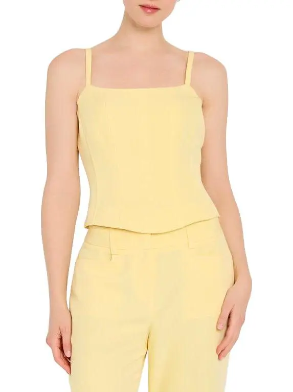 TAHARI ASL Crepe Corset Camisole - Buttercup