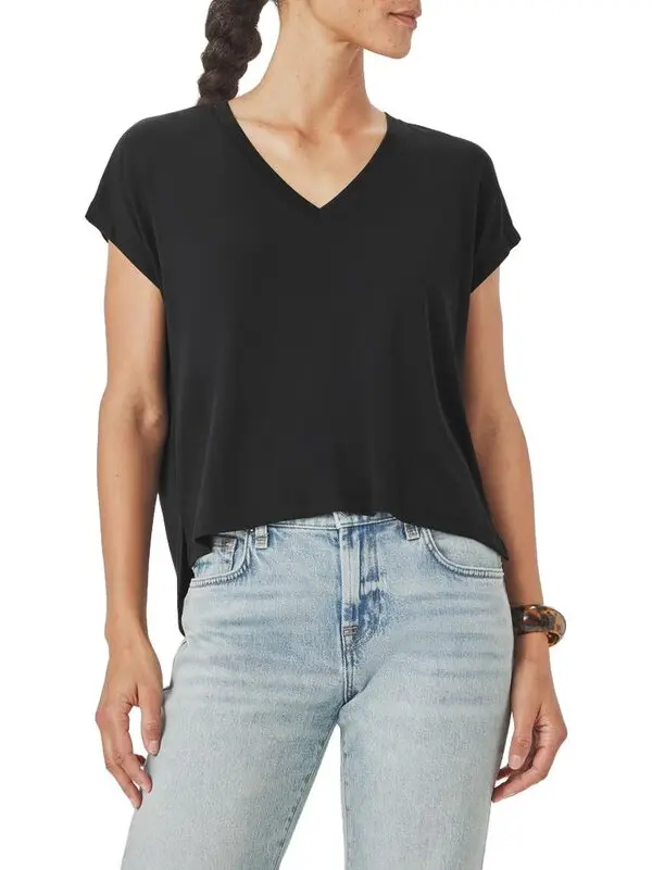 Splendid Amaya V-neck T-shirt - Black
