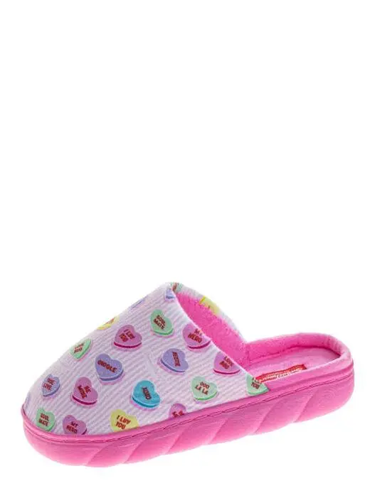 SWEETHEARTS Conversation Heart Slippers - Pink Multi
