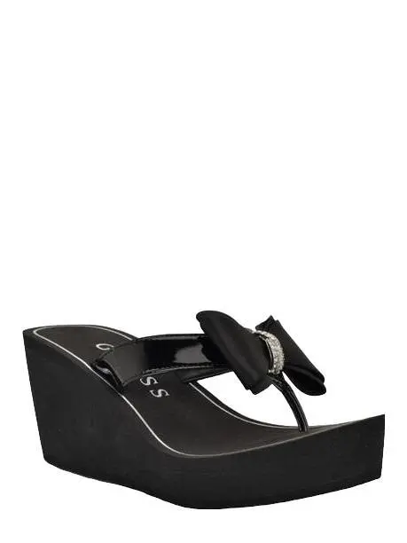 Guess Stazie Platform Wedge Sandal - Black
