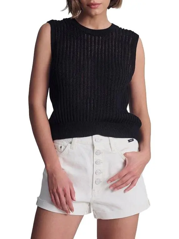 MAVI Sleeveless Ribbed Sweater - Black