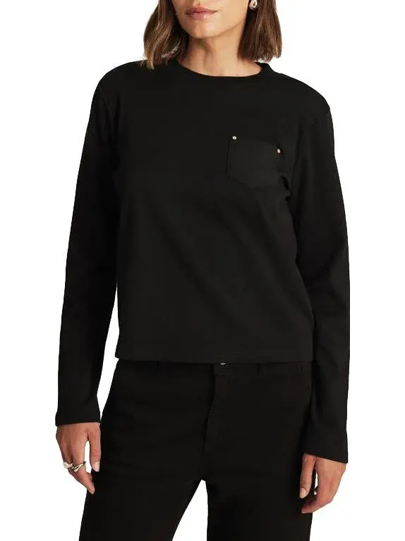 MAVI Long Sleeve Pocket T-shirt - Black