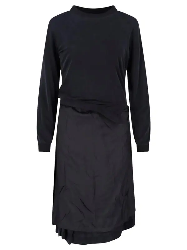 MAISON MARGIELA Four Stitches Midi Dress - Black