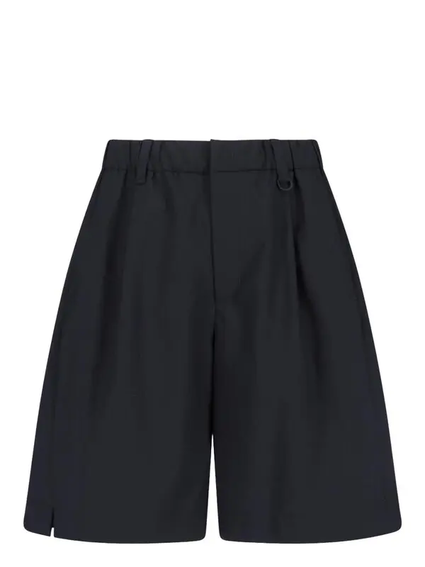 Herno Wool Blend Shorts - Black