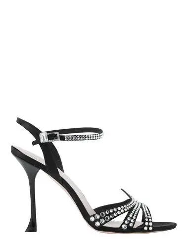 ROGER VIVIER Textile Fiber Sandals - Black