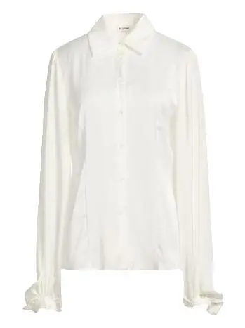 BLUGIRL Satin Button-down Shirt - White