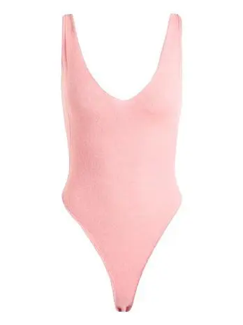 SOLOTRE Cashmere Bodysuit - Salmon Pink