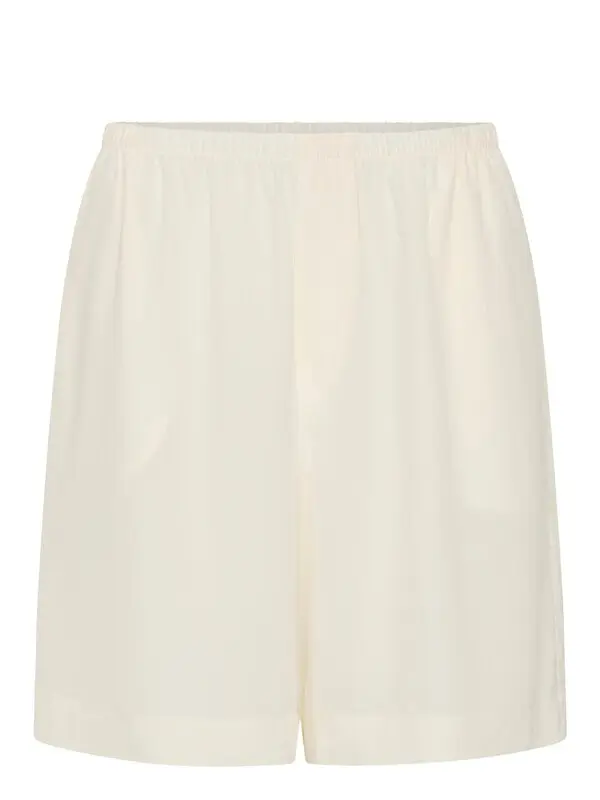 ST. AGNI Silk Relaxed Shorts - Ivory