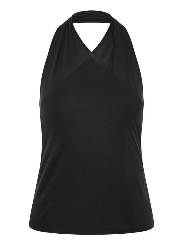 ST. AGNI Wrap Halter Top - Grey