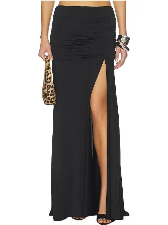 Amanda Uprichard Leo Maxi Skirt - Black