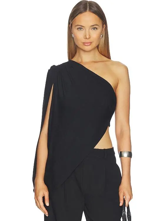 Superdown Asymmetrical One-shoulder Top - Black