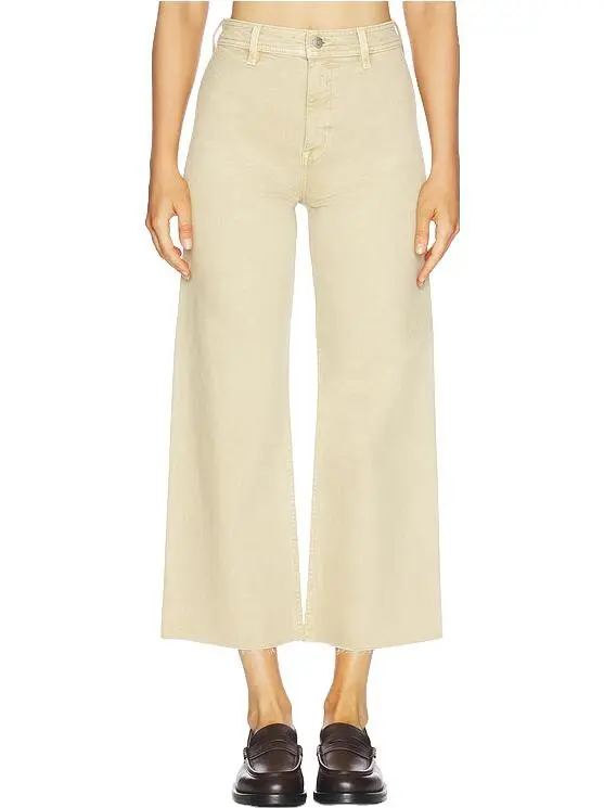 PISTOLA Penny Crop High-rise Wide-leg Jeans - Sand Dollar