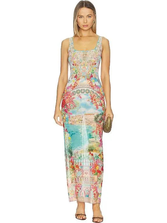 Camilla Square Neck Maxi Dress - Meet Me In Mallorca Meetmall