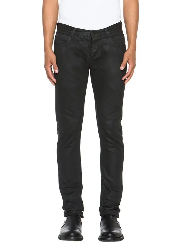 Rick Owens Detroit Waxed Jeans - Black